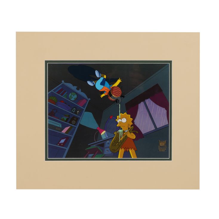 Bart The Fly and Lisa Original Production Cel From Treehouse of Horror ...