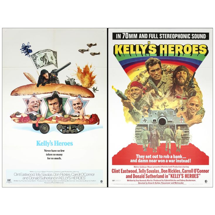 Lot # 790: KELLY'S HEROES - One-Sheets (2) (27 x 41 ); Very Fine Folded