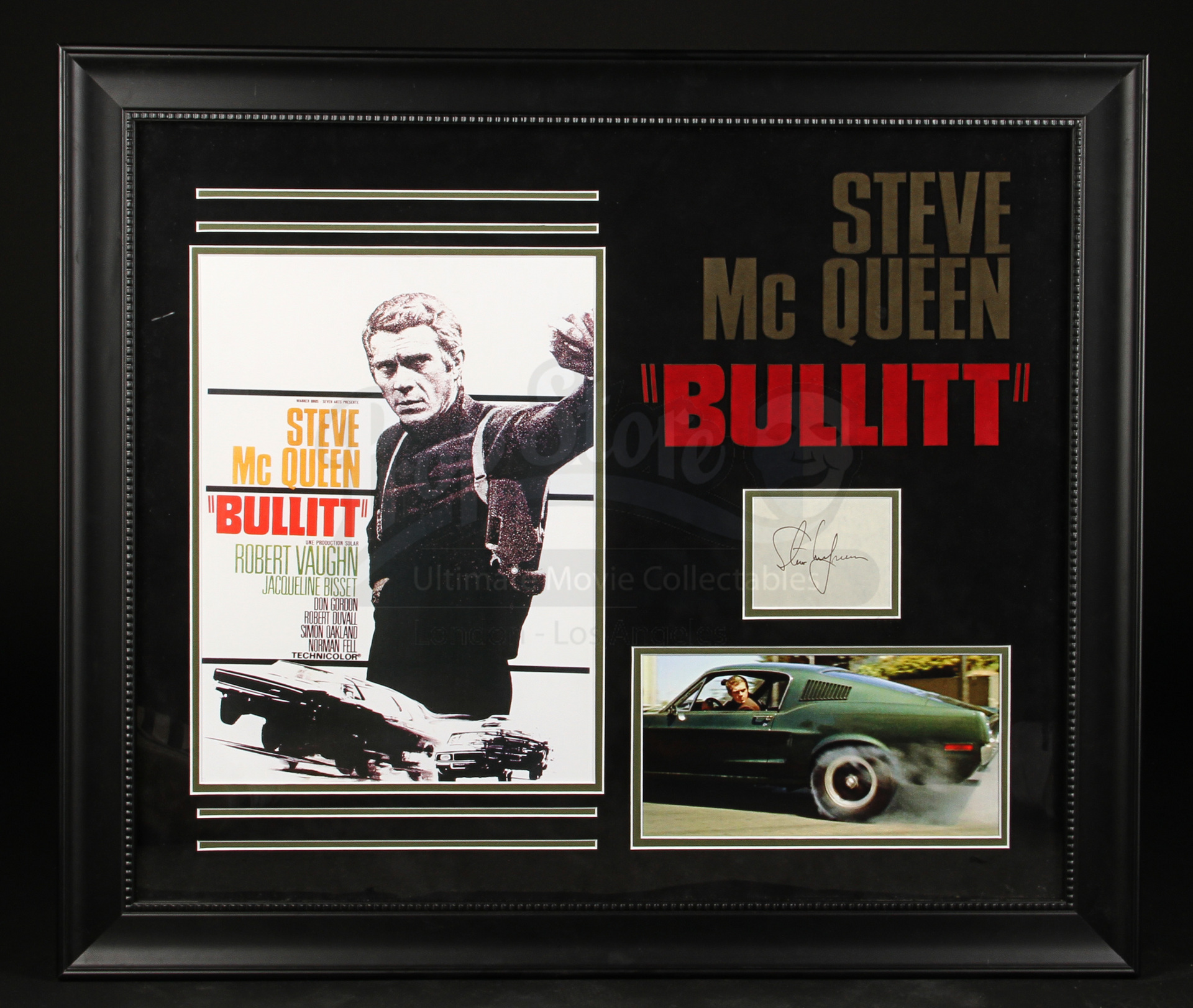 Steve McQueen Autograph Display | Prop Store - Ultimate Movie Collectables