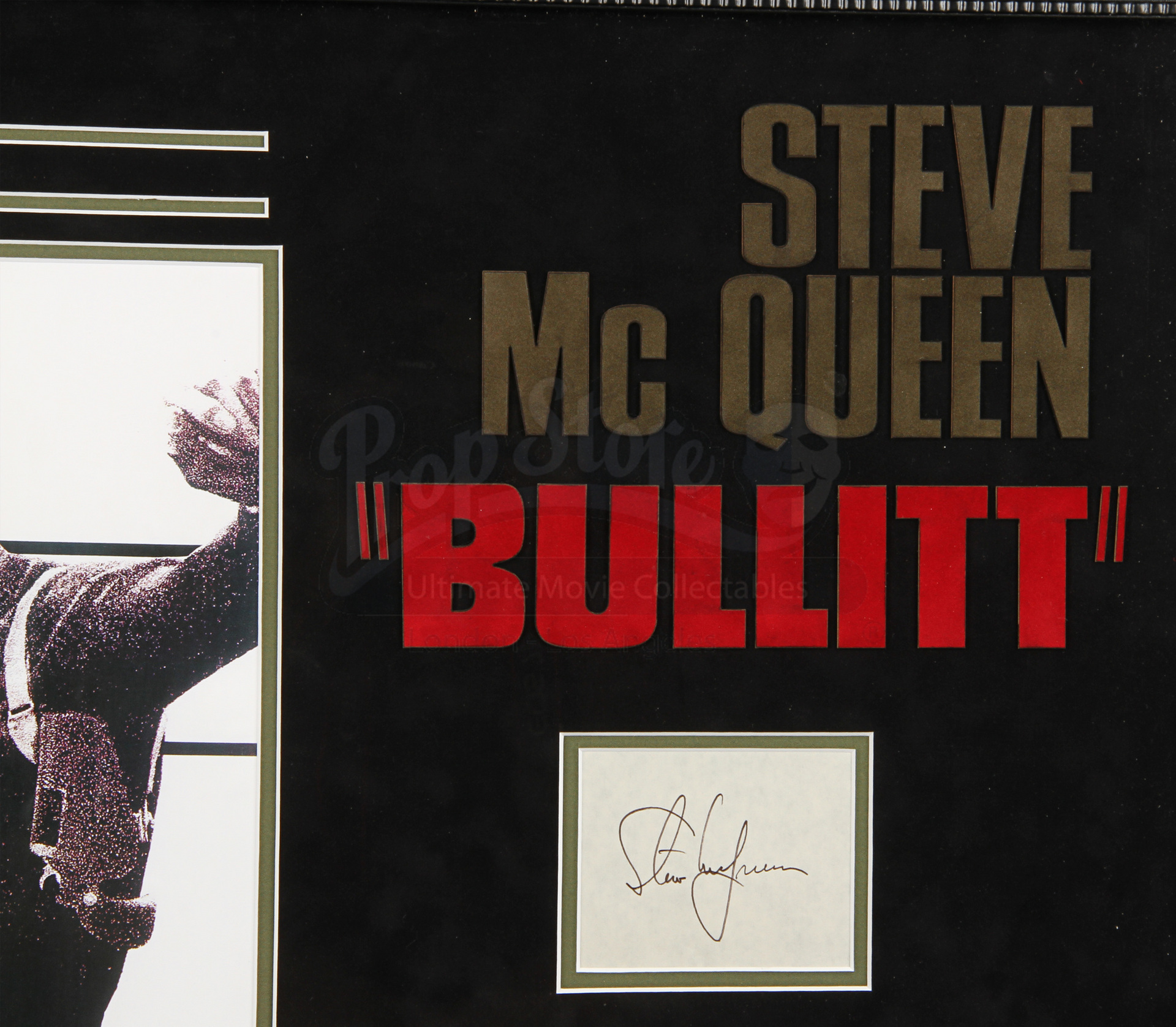 Steve McQueen Autograph Display | Prop Store - Ultimate Movie Collectables