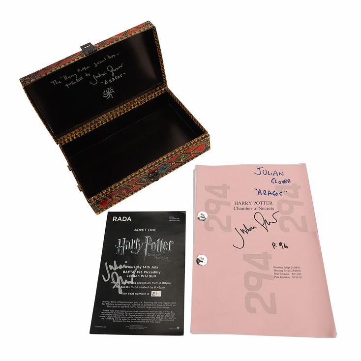 Lot 1167 Julian Glovers Personal Highlighted Script Crew T And Autographed Screening