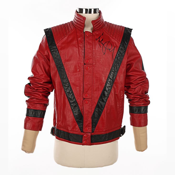 Lot 606. Michael Jacksons Tour Rehearsal Thriller Jacket Autographed by Jackson, John Landis and ...