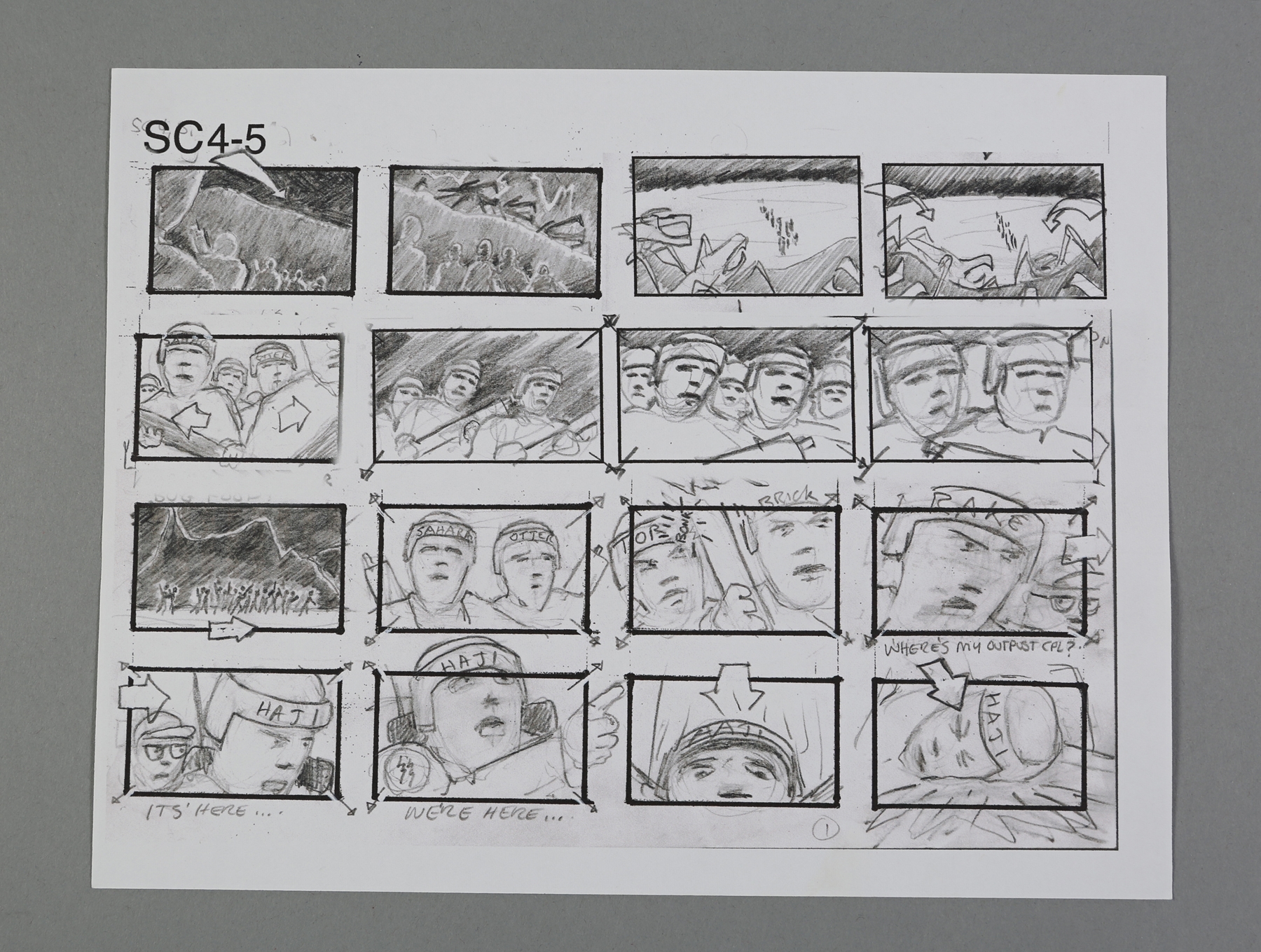 Hand-Drawn Storyboard Scenes 1-7 by Phil Tippett | STARSHIP TROOPERS 2 ...