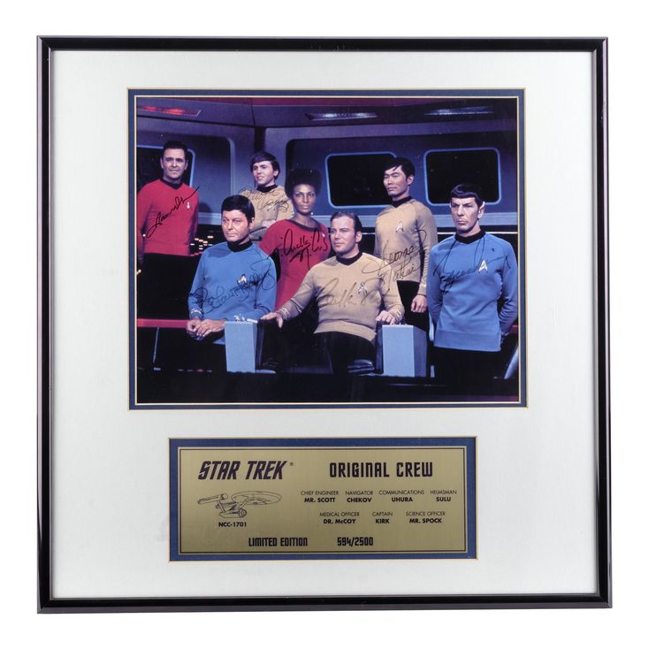 Lot 851 - Framed Limited-Edition Original Crew Cast-Autographed ...