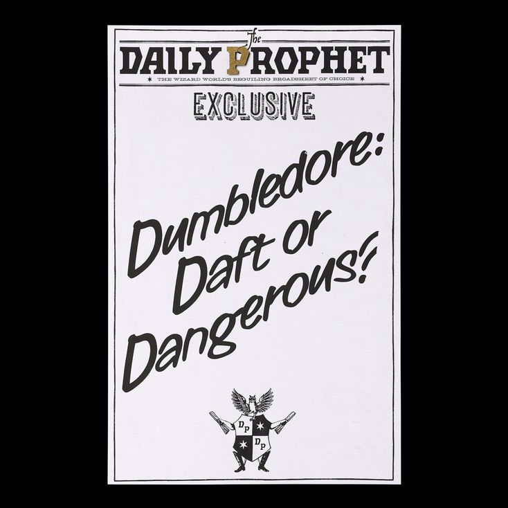 Lot 1224. Dumbledore Daft or Dangerous Daily Prophet Newspaper Display ...