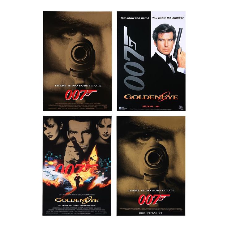 Four Alternate US One-Sheet Posters, 1995 | JAMES BOND: GOLDENEYE (1995)