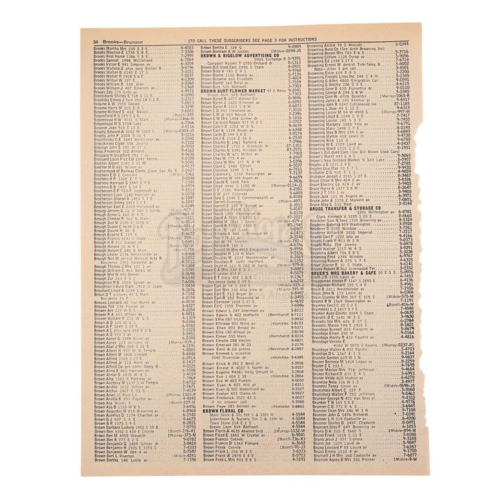 Torn Phone Book Page | BACK TO THE FUTURE (1985)