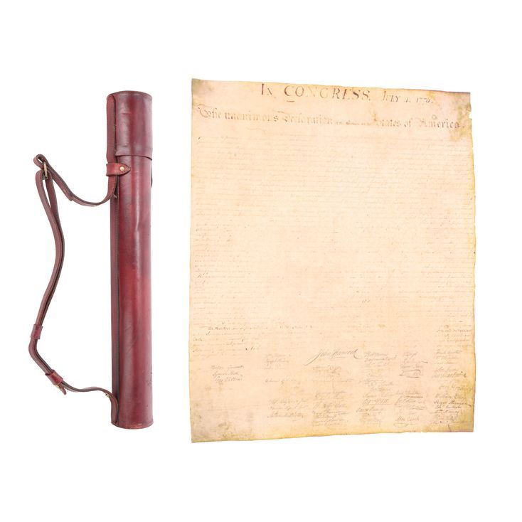 Lot 248. Declaration of Independence with Screen-Matched Storage Tube ...