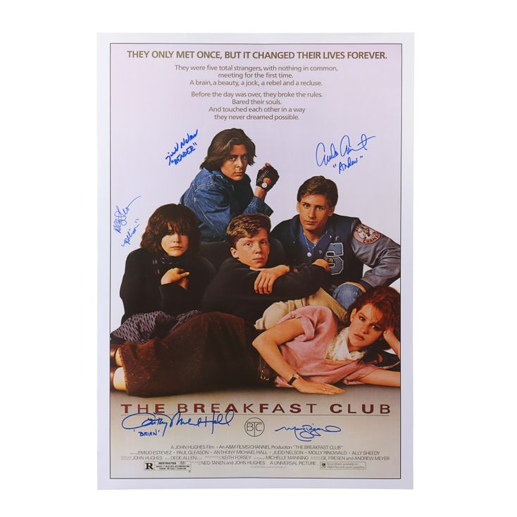 Lot 961. Cast-autographed Commercial Poster | BREAKFAST CLUB, THE (1985)