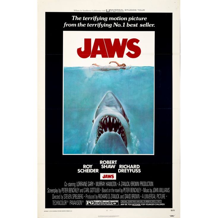 231. JAWS - One Sheet One Sheet (27 x 41) Tri-Folded Very Fine Folded ...