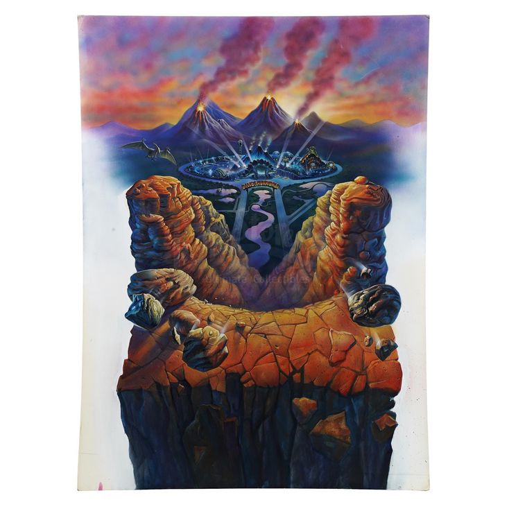 Hand-Painted Dinosaur World Poster Concept Illustration | CLIFFORD (1994)