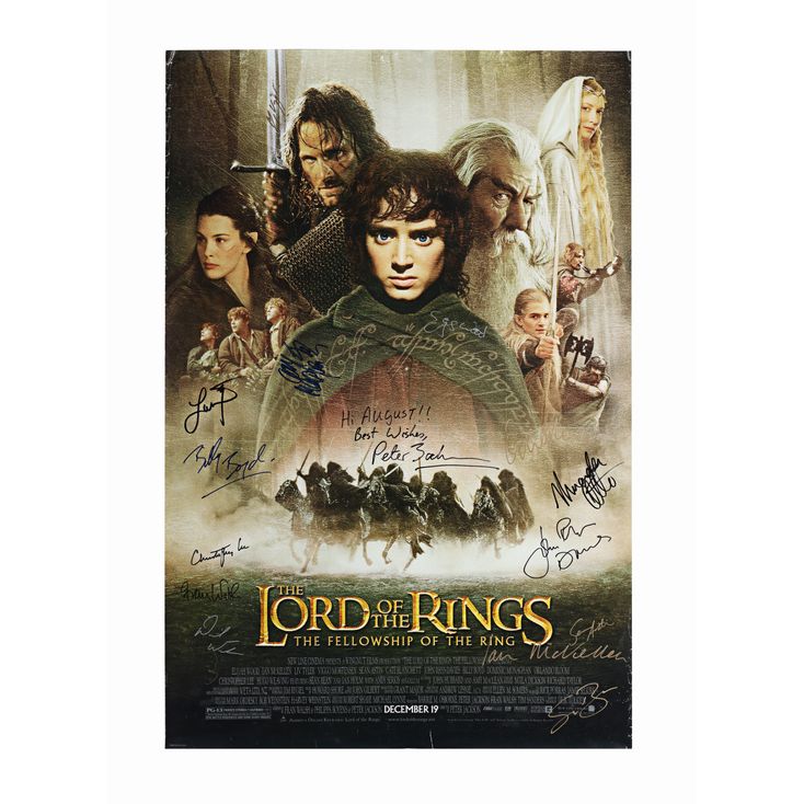 Lot # 1455: THE LORD OF THE RINGS: THE FELLOWSHIP OF THE RING (2001 ...
