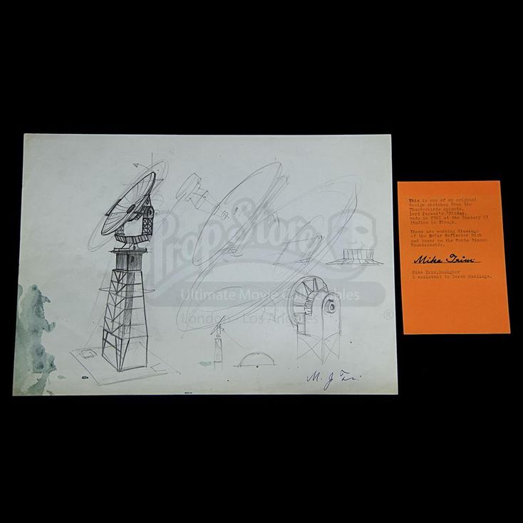 Hand-Drawn Solar Reflector Dish and Tower Artwork | THUNDERBIRDS (TV ...