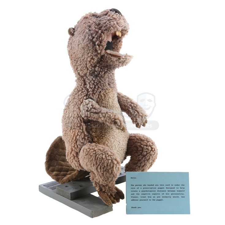 Walter Blacks (Mel Gibson) Beaver Puppet with Information Card | BEAVER ...