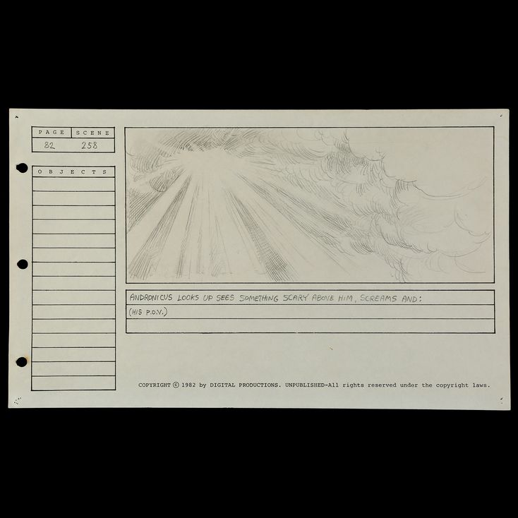 Hand-Drawn Ron Cobb Storyboard - Adronicus Looks Up | LAST STARFIGHTER ...