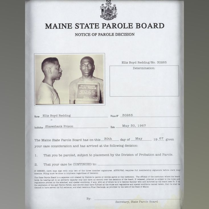 Lot # 309: THE SHAWSHANK REDEMPTION (1994) - Framed Ellis Boyd Red ...