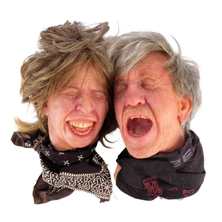 Laroches Uncle Jim (Roger E. Fanter) and Laroches Moms (Sandra Gimpel) Accident Dummy Heads ...