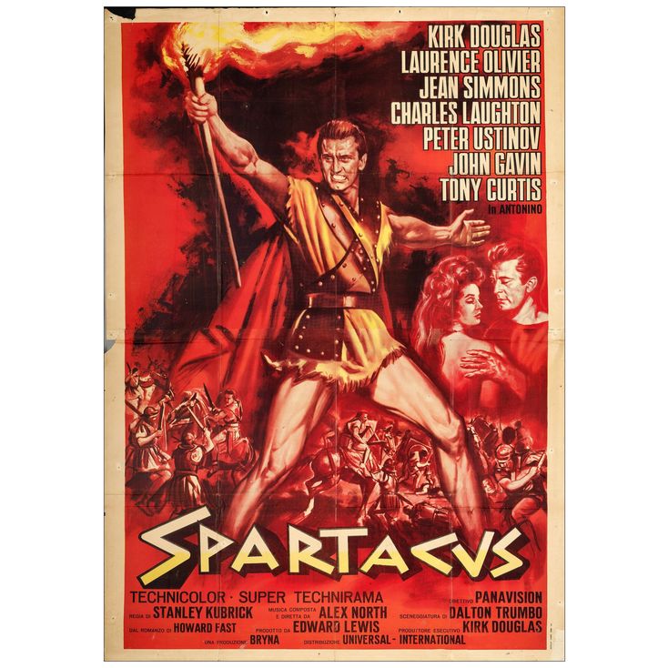 Lot 572 - Italian 4-Fogli (54 x 77) Fine Folded | SPARTACUS (1960)