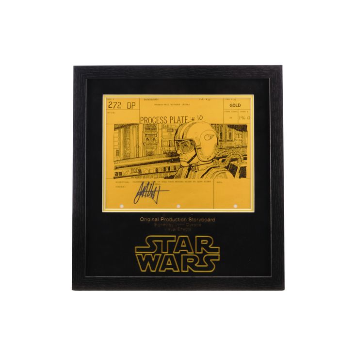 John Dykstra Signed Production Storyboard - Close-Up Side View of Gold ...