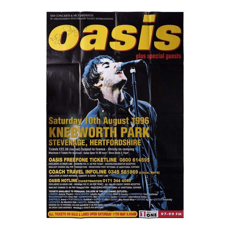 Lot #603: OASIS - Liam and Noel Gallagher-autographed Poster