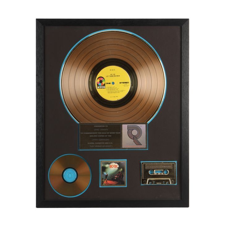 Lot 3. Let There Be Rock Gold Disc Award Presented to Bon Scott | AC/DC