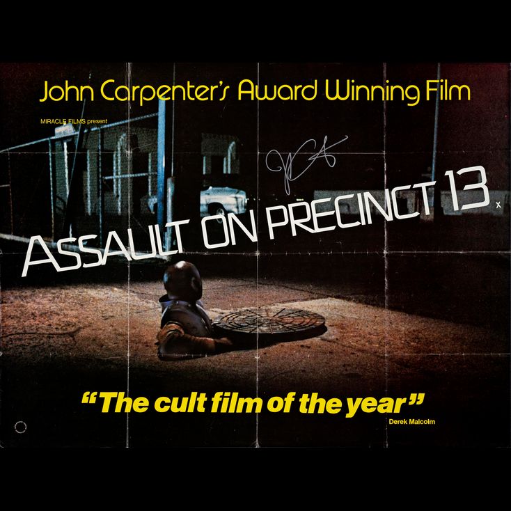 392. Full-Bleed British Quad (40 x 30 ) Signed by John Carpenter; Very Fine Folded ### ASSAULT ...
