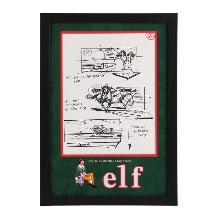 Production-Used Storyboard - Rangers Travelling Alongside Sleigh | ELF ...
