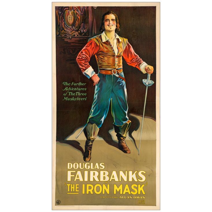 204. THE IRON MASK - Three Sheet Three Sheet (41 x 79) Stone Lithograph ...