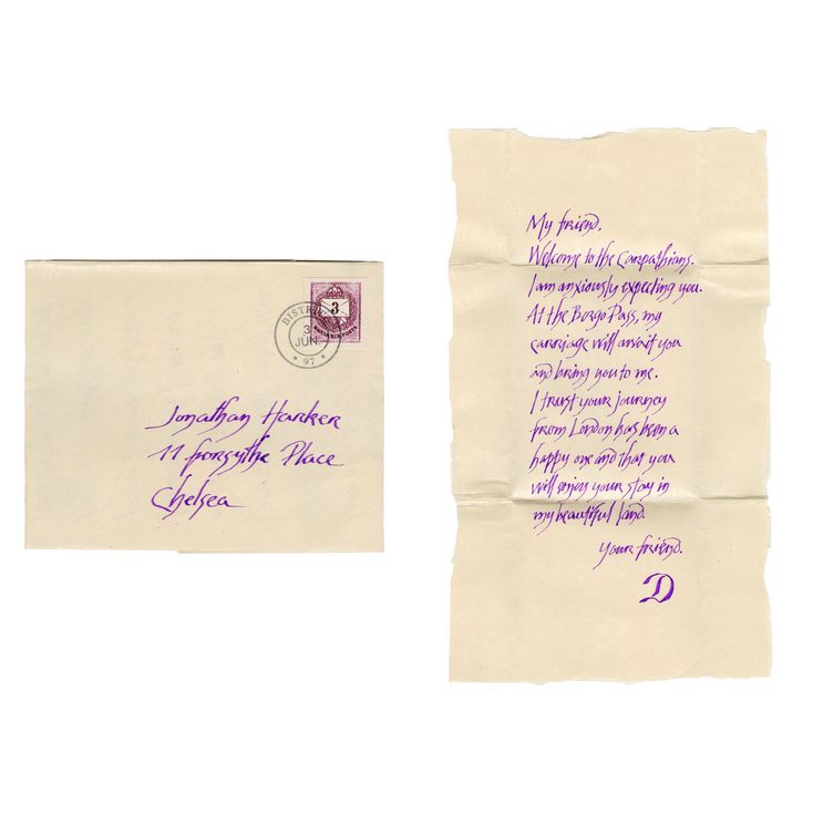 655. Draculas (as played by Gary Oldman) Letter to Jonathan Harker (as ...