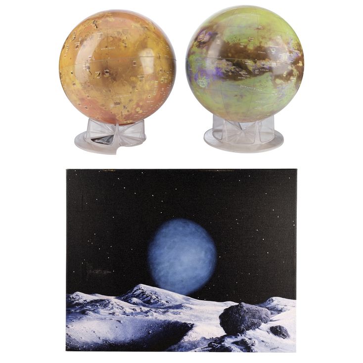 1627. Jean-Luc Picards (Patrick Stewart) Moonscape Painting with Two ...