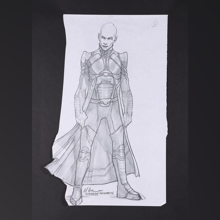 Mariano Diaz Autographed Shinzon (Tom Hardy) Front View Illustration ...