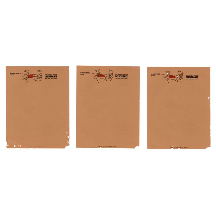 131. Three Pages of Production Stationary ### DELIVERANCE (1972)