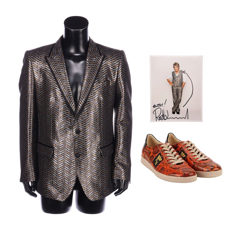 Sir Rod Stewarts Dolce Gabbana Jacket, Custom Shoes and Autographed ...