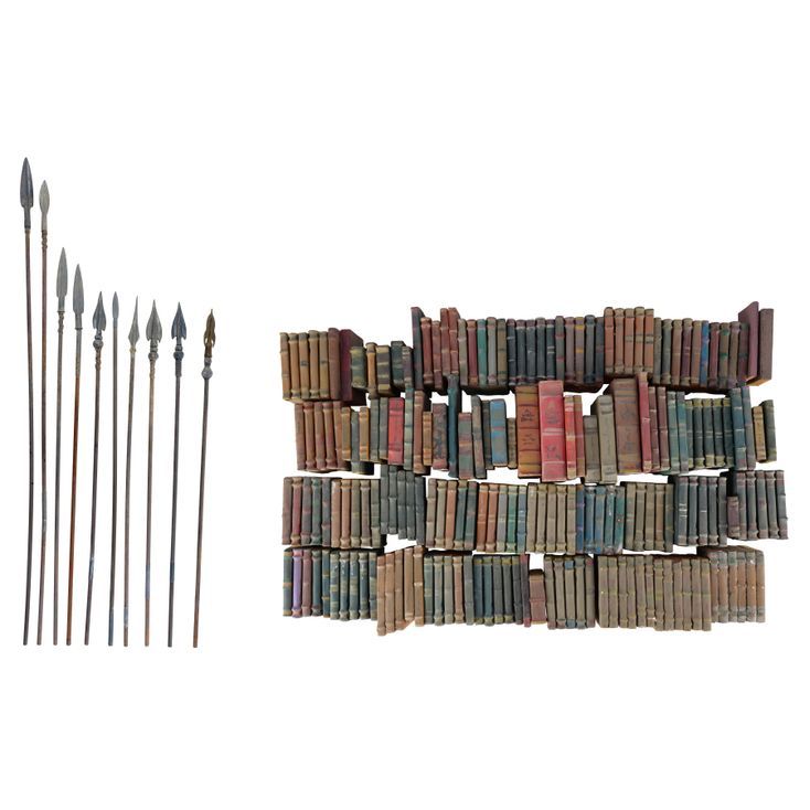 7. Doug Beswick Collection Model Miniature Library Books and Spears ...