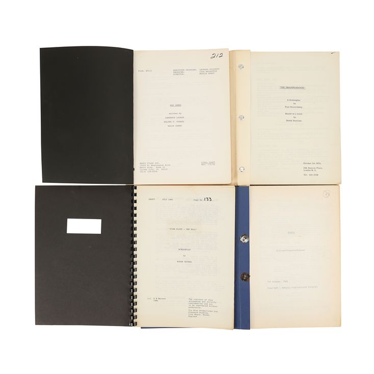 Lot #1735: VARIOUS PRODUCTIONS - Collection of Four Scripts