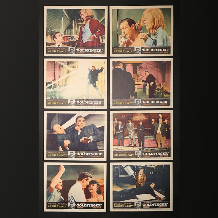 Set of Eight US Lobby Cards (1964) | JAMES BOND: GOLDFINGER (1964)