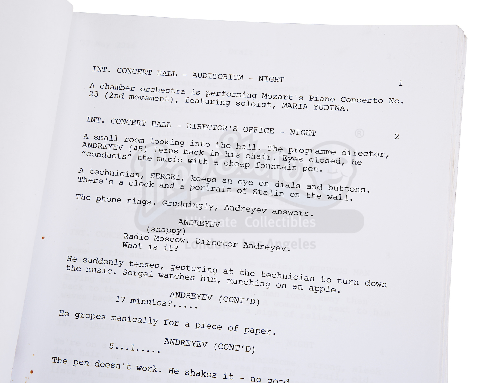 Lavrentiy Beria (Simon Russell Beale) Burned Bust, Script and Signal ...