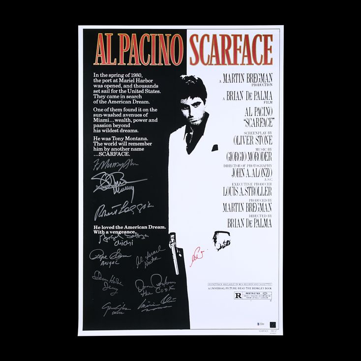 Autographed Poster, 1980s | SCARFACE (1983)