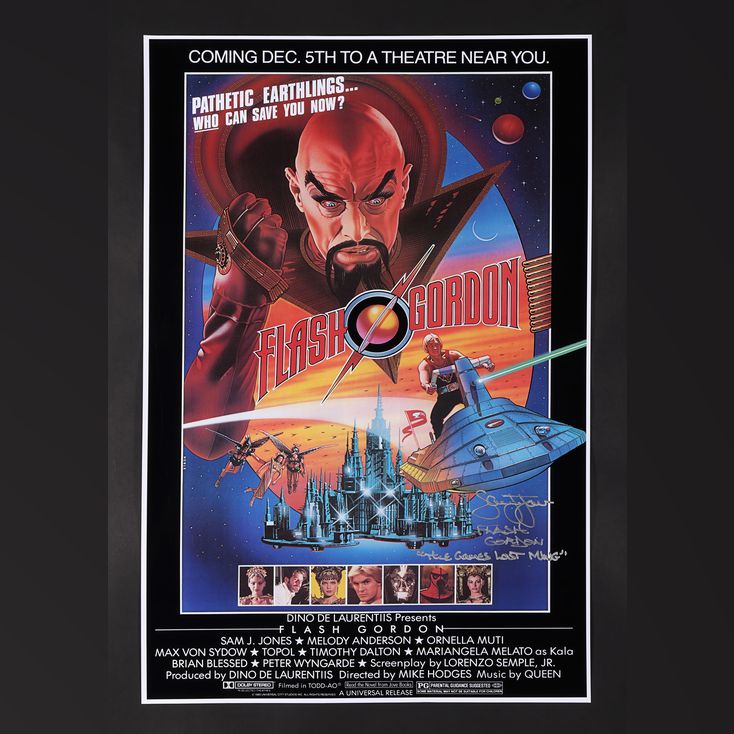 Lot #90 - FLASH GORDON (1980) - Sam J. Jones Autographed and Inscribed ...