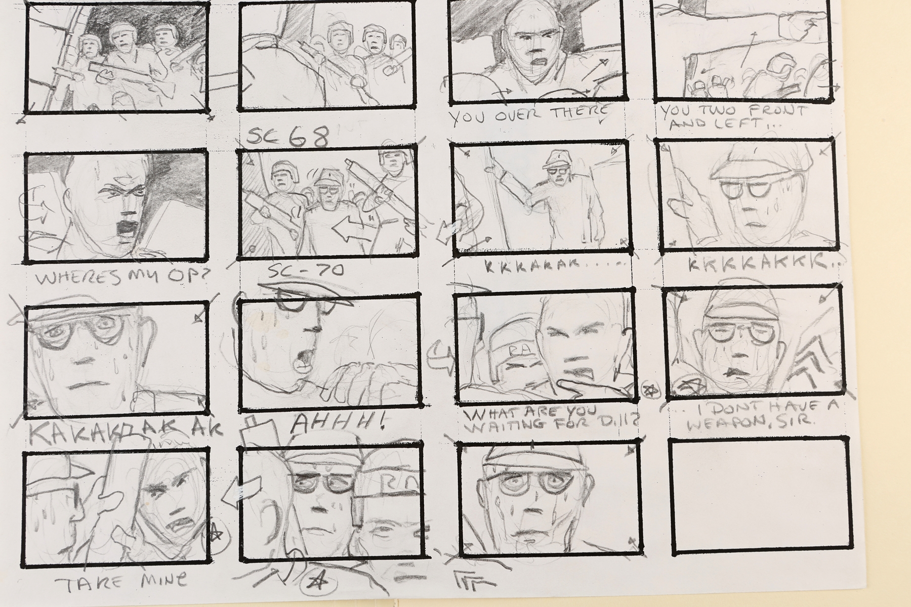 Hand-Drawn Storyboard Scenes 67-80 by Phil Tippett | Propstore - Find ...