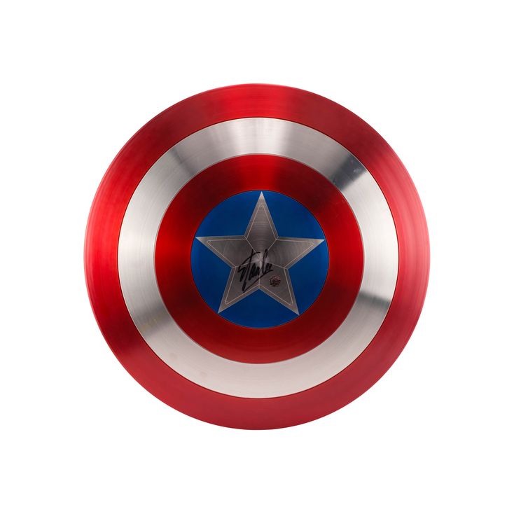 898. Stan Lee-Autographed Captain America (Chris Evans) Shield Replica ...