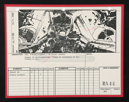Production Storyboard - X-Wing Cockpit Explosion | Prop Store ...