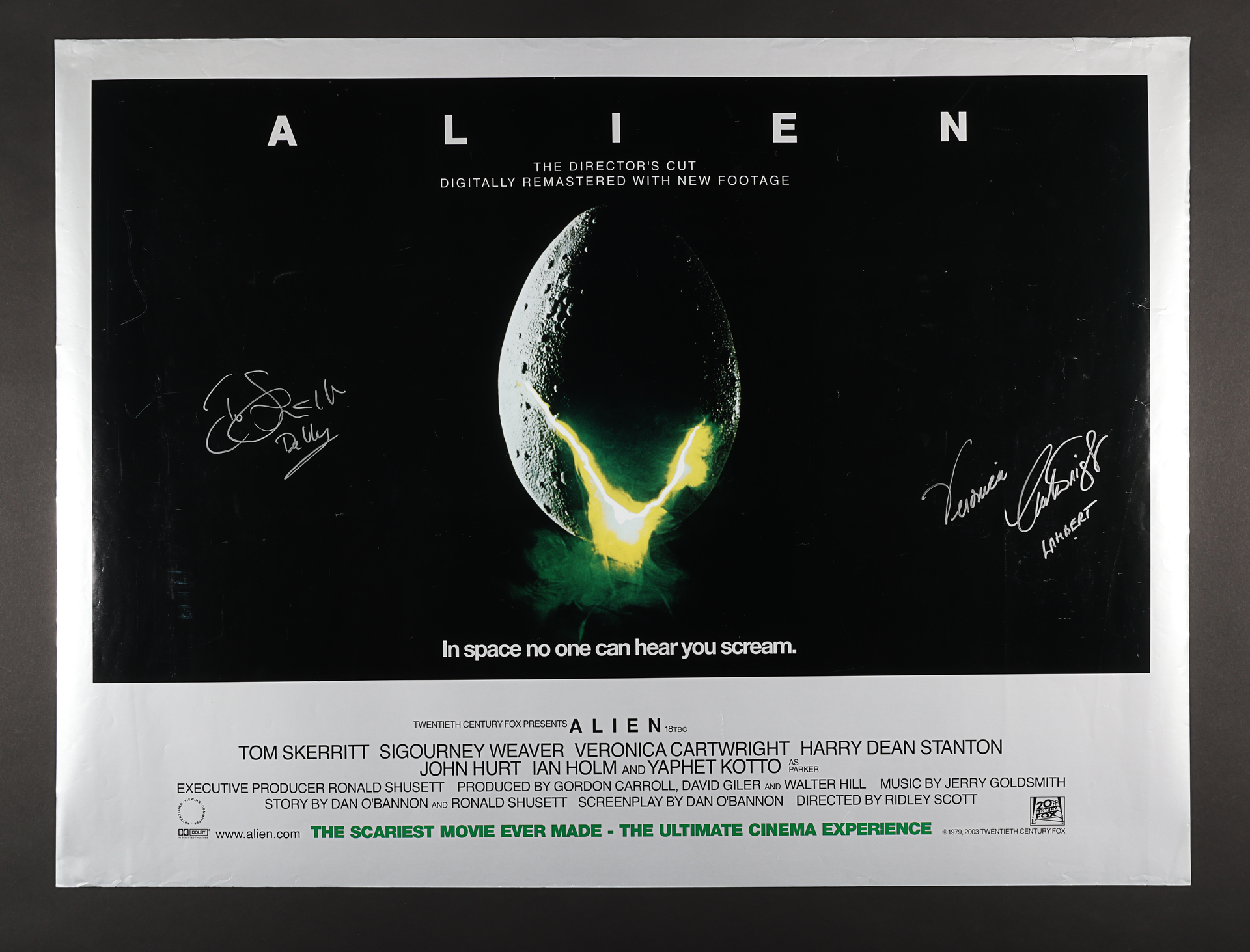 Lot #13 - ALIEN (1979) - Tom Skerritt and Veronica Cartwright ...