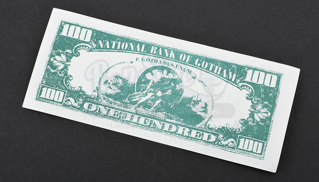Signed Bank of Gotham Note - 100 | Prop Store - Ultimate Movie Collectables