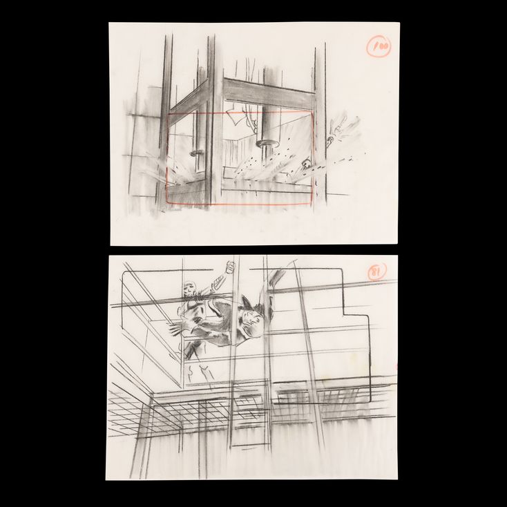 Lot 1350 - Set of Two Hand-drawn Factory Sequence Storyboards Featuring ...