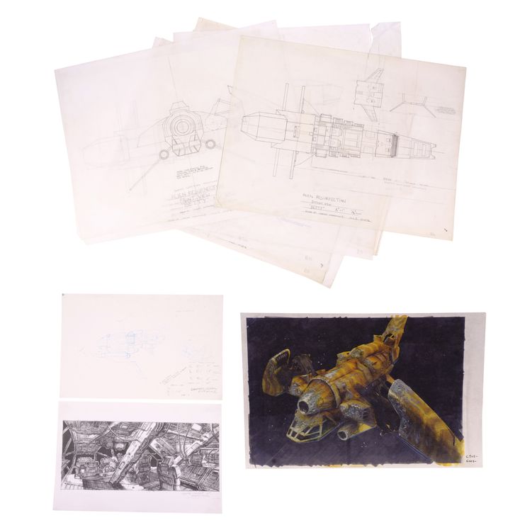 Lot 32 - Set of Nine Hand-Drawn Carlyle Livingston II Betty Spaceship ...