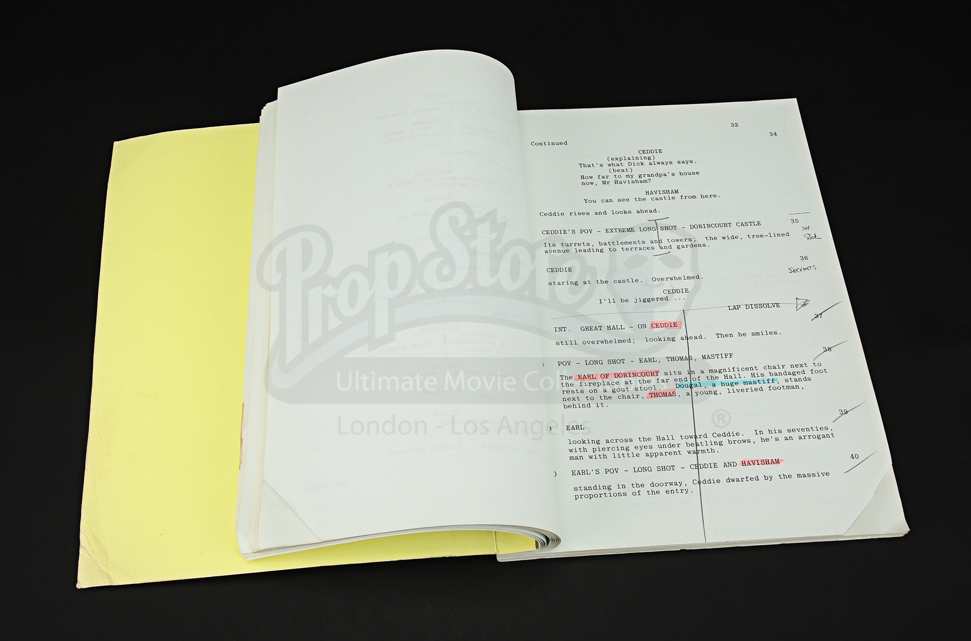 Annotated Script | Prop Store - Ultimate Movie Collectables