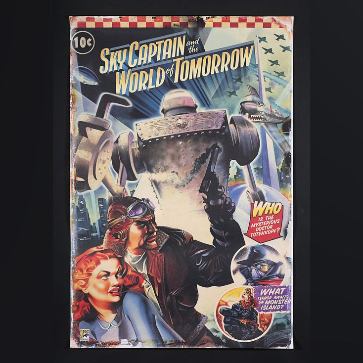 US Comic-Con Poster, 2004 | SKY CAPTAIN AND THE WORLD OF TOMORROW (2004)
