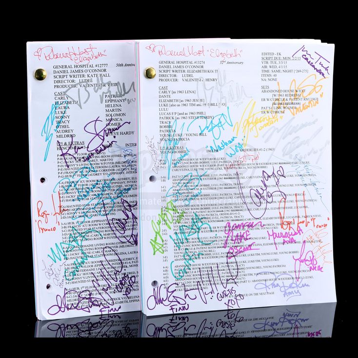 General Hospital 50th and 52nd Anniversary Signed Script | GENERAL ...