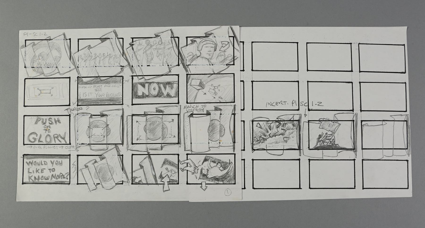 Hand-Drawn Storyboard Scenes 1-7 by Phil Tippett | STARSHIP TROOPERS 2 ...